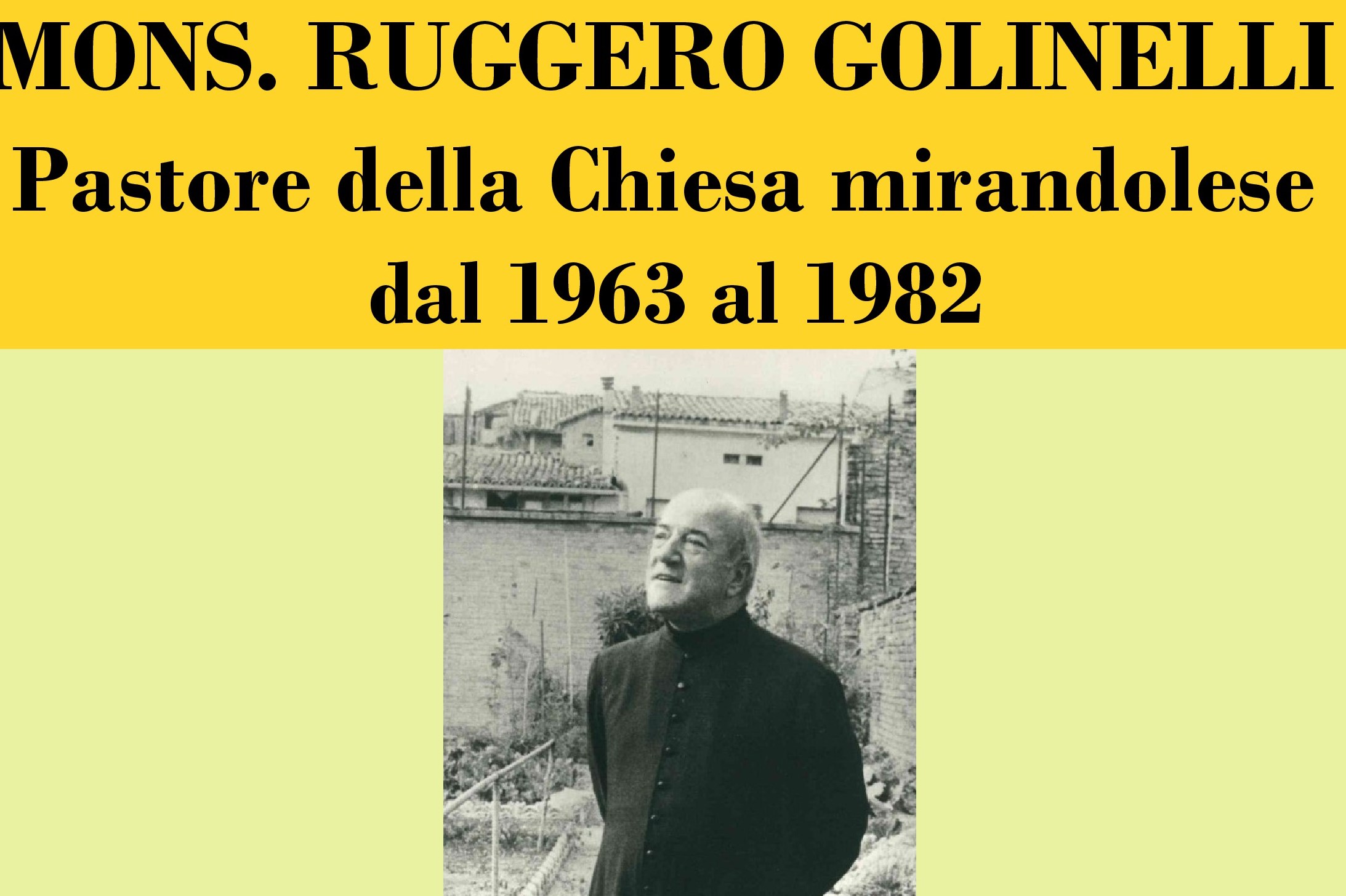 Ricordando monsignor Golinelli nel 40° della morte – Notizie Di Carpi News