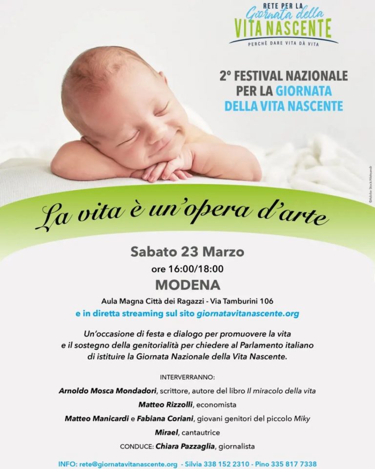Modena, Festival per la Giornata della Vita Nascente - Notizie Di Carpi ...