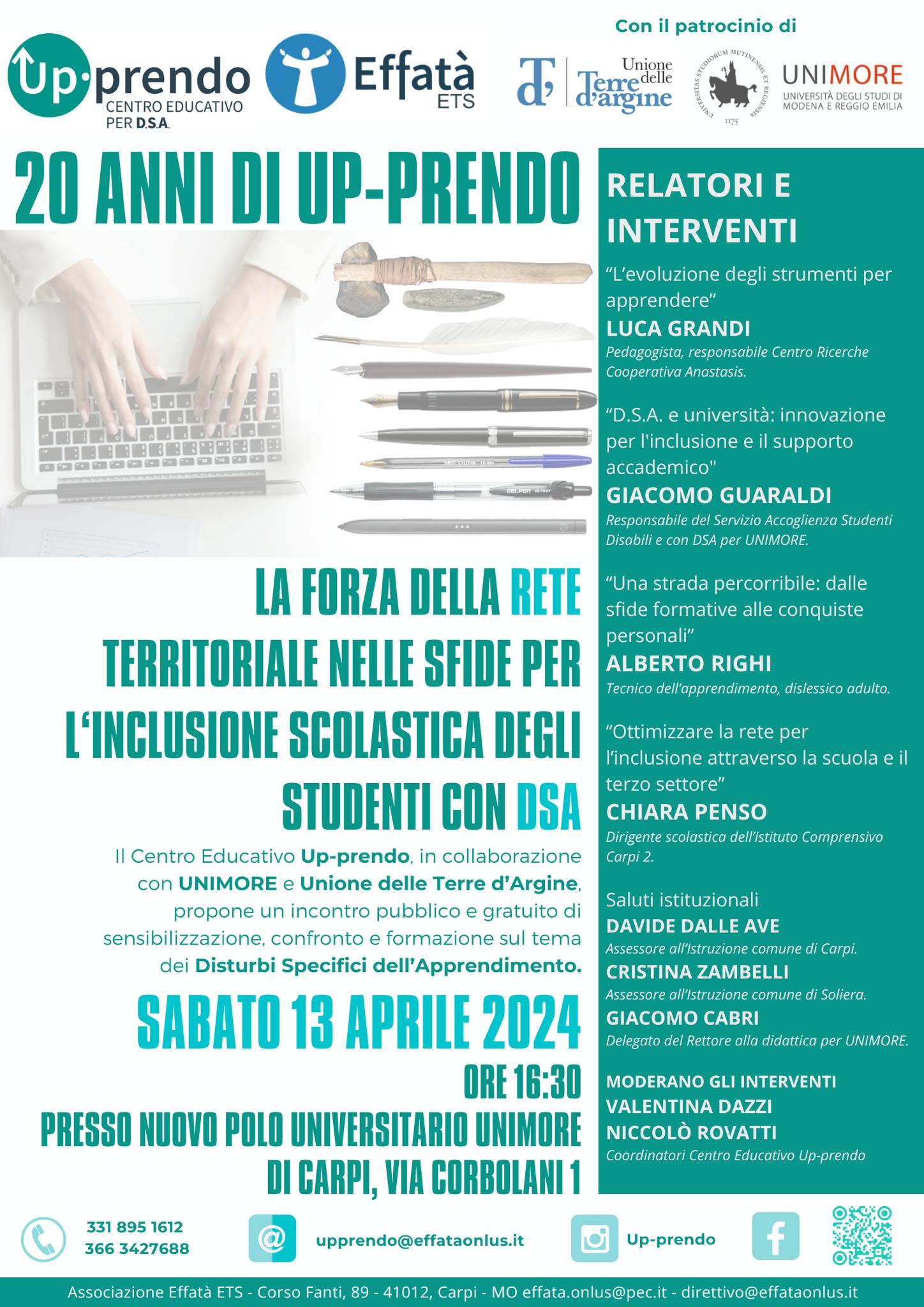 Iniziativa preziosa per i primi 20 anni di Up-prendo - Notizie Di Carpi ...